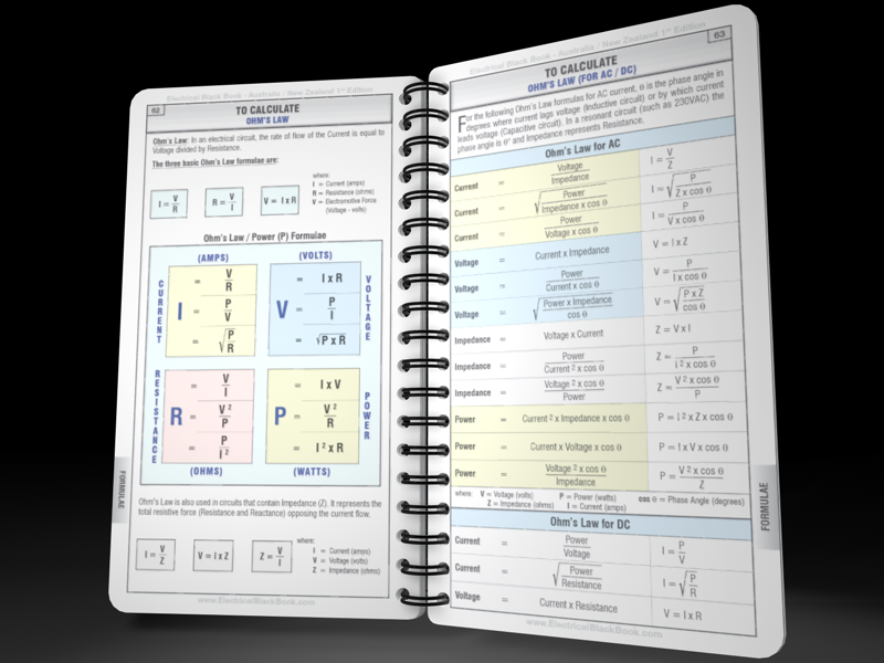 Electrical Black Book: No.1 Portable Electrical Reference Book for ...